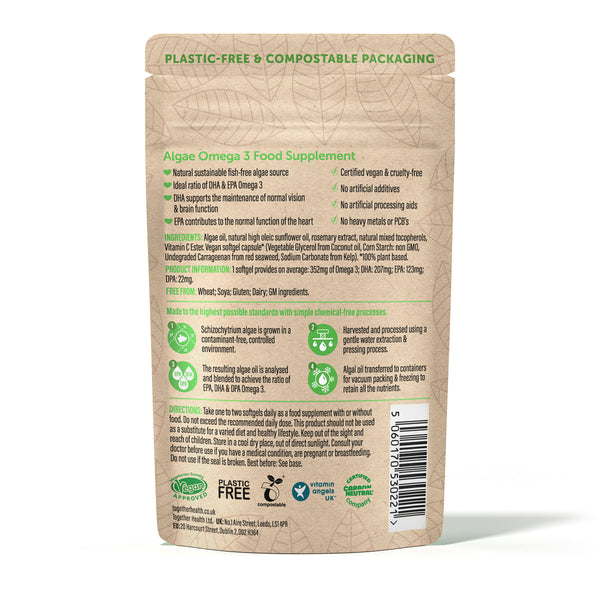 Algae Omega-3 Supplement | Vegan Omega-3 DHA & EPA | Together Health UK